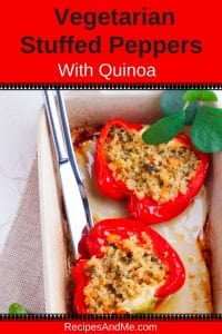 Vegetarian Stuffed Peppers With Quinoa - Recipes & Me